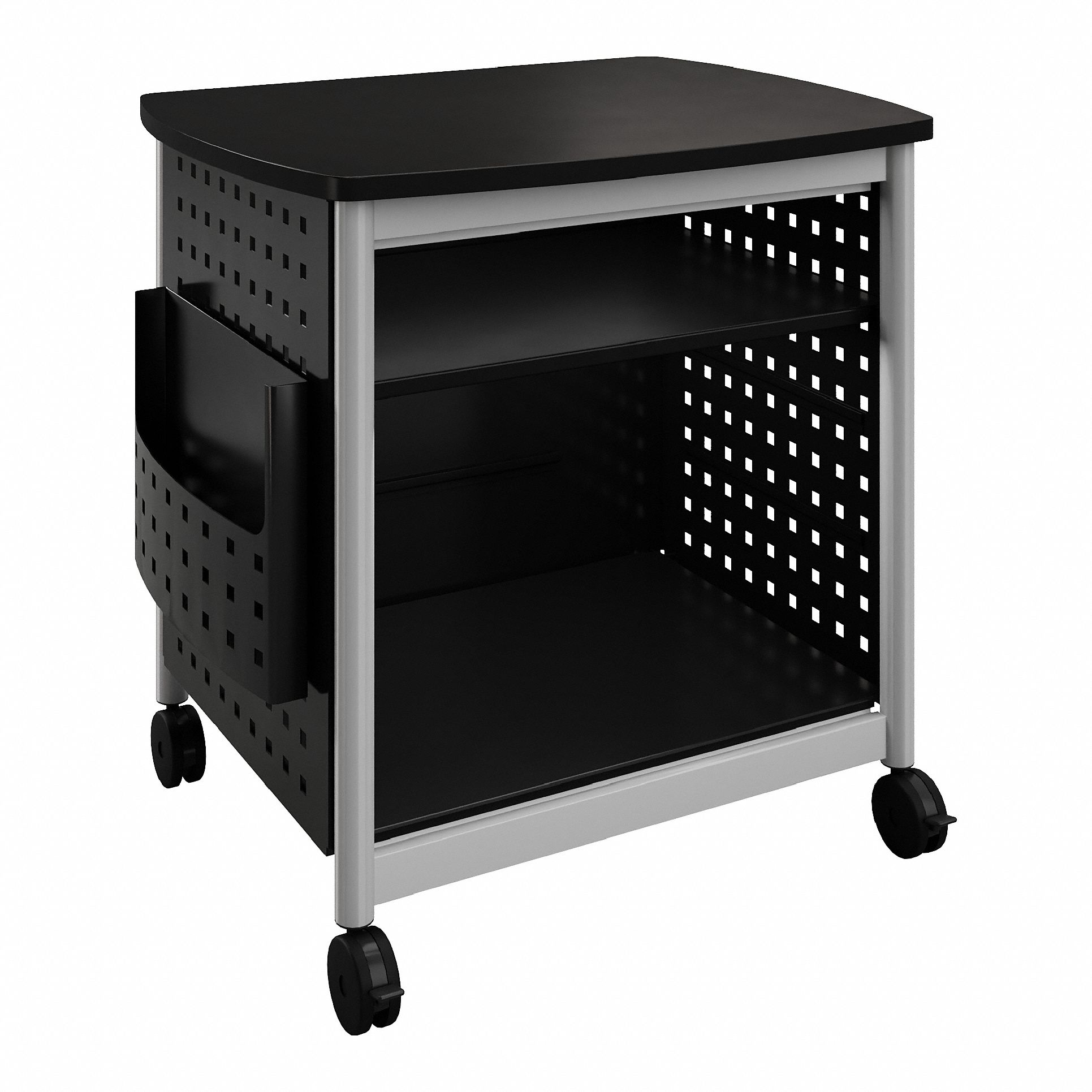 SAFCO, Black, 26 1/2 in Overall Ht, Printer Stand - 619V98|1856BL ...