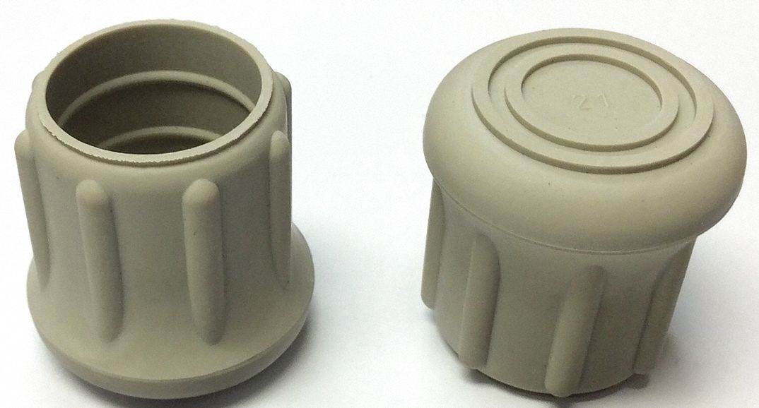 Rubber, Round, Furniture Protective Leg Tips - 18AE04|LTB 21G/W - Grainger