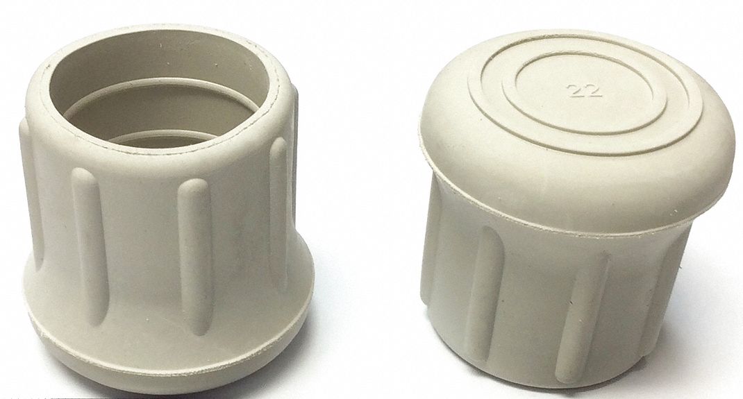 Rubber, Round, Furniture Protective Leg Tips - 18AE12|LTB 22GN - Grainger