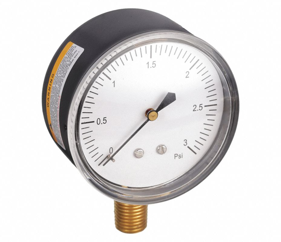 APPROVED VENDOR Manómetro,0 a 3 psi,1/4" NPT - 18C773 | 18C773 ...