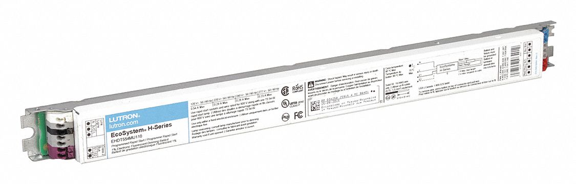 LUTRON, T5HO, 120 to 277V AC, Fluorescent Dimming Ballast - 18C859 ...