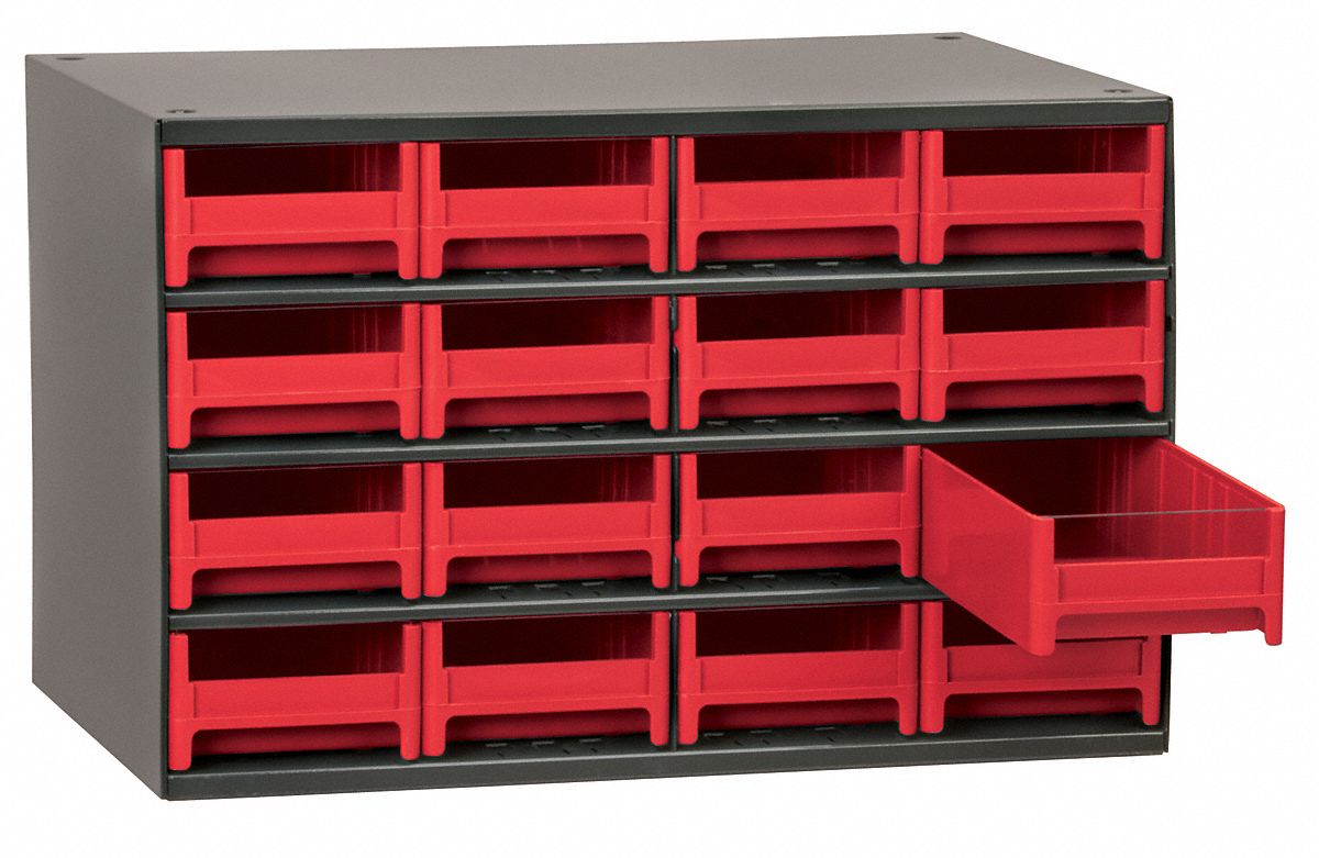 AKRO-MILS Drawer Bin Cabinet - 18D795|19416RED - Grainger