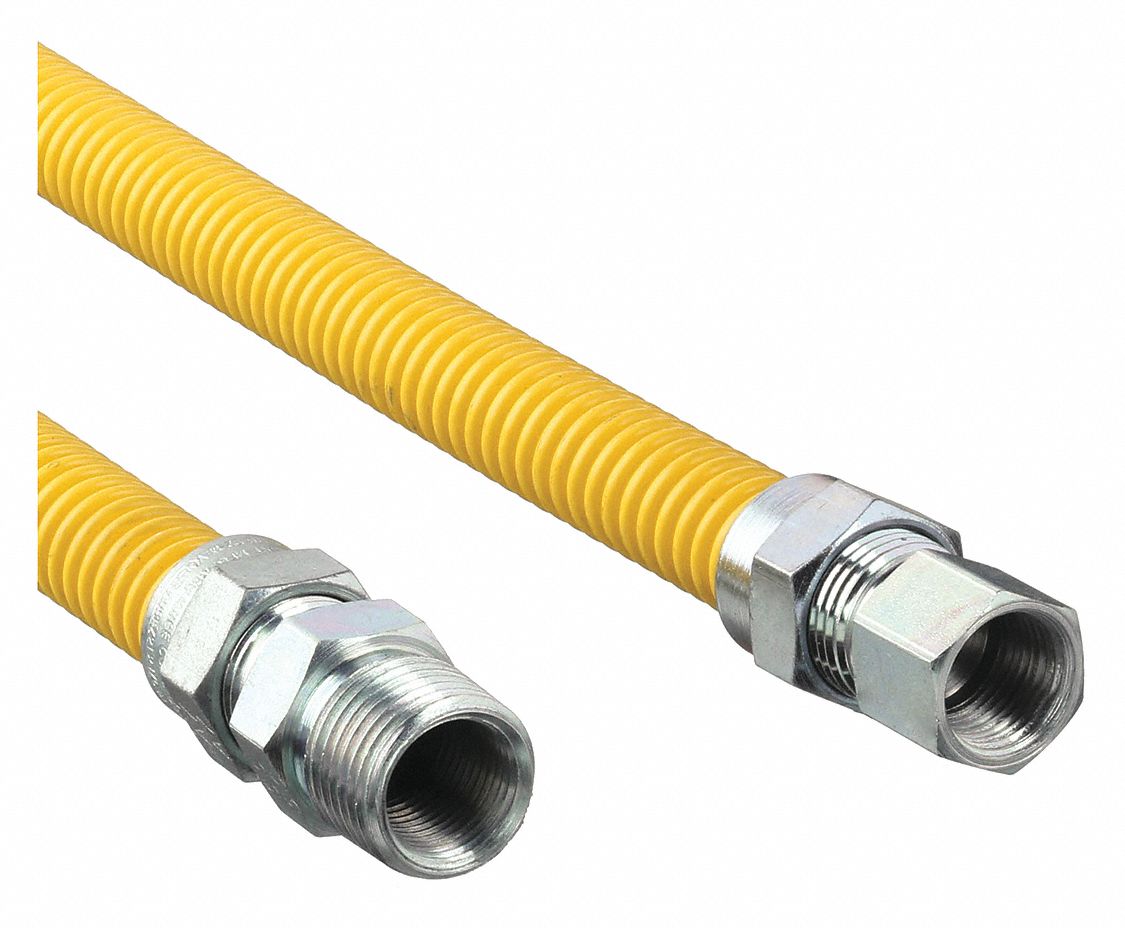 3/8 in Hose Inside Dia., 5 ft Hose Lg, Gas Connector - 18D829|20C-3122 ...