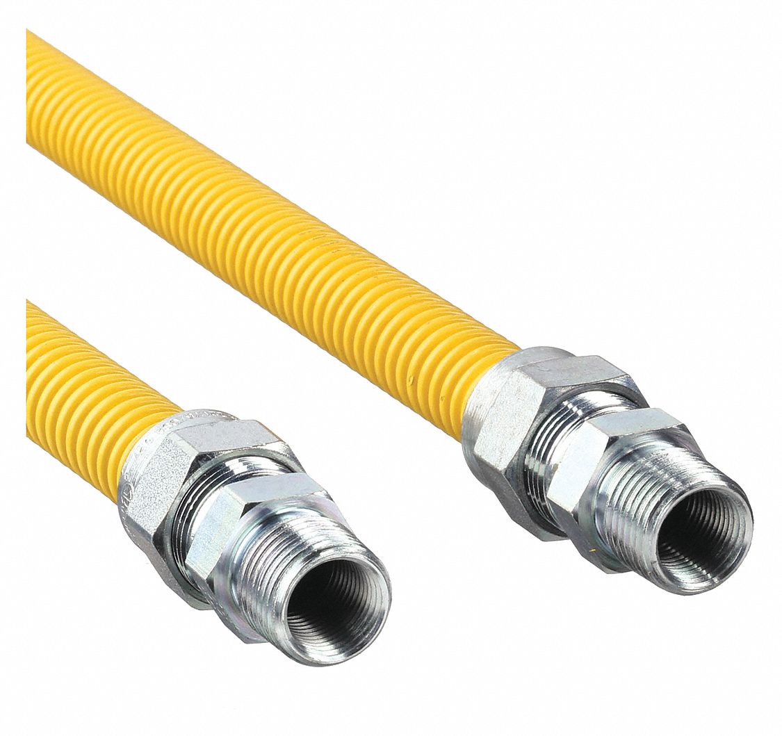 1/2 in Hose Inside Dia., 36 in Hose Lg, Gas Connector - 18D831|30C-3131 ...