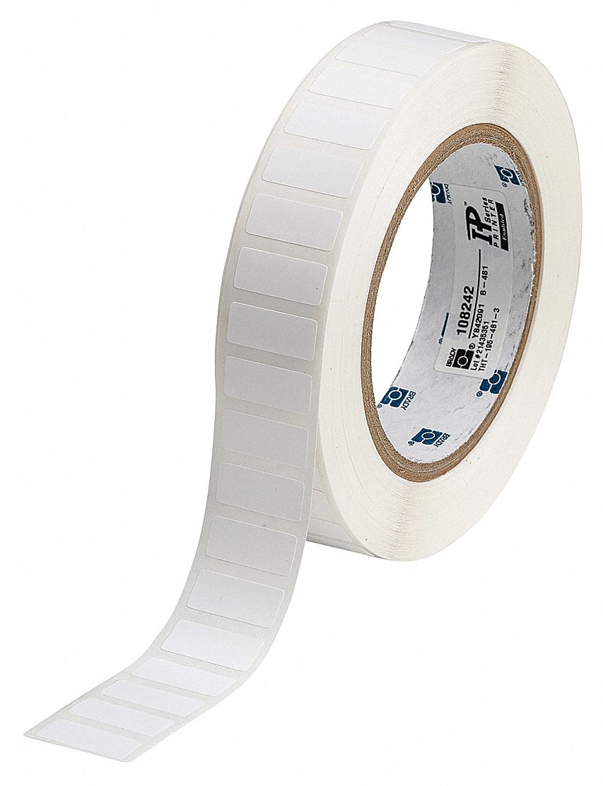 3/8 in x 29/32 in, Autoclavable Polyester, Precut Label Roll - 18DC62 ...