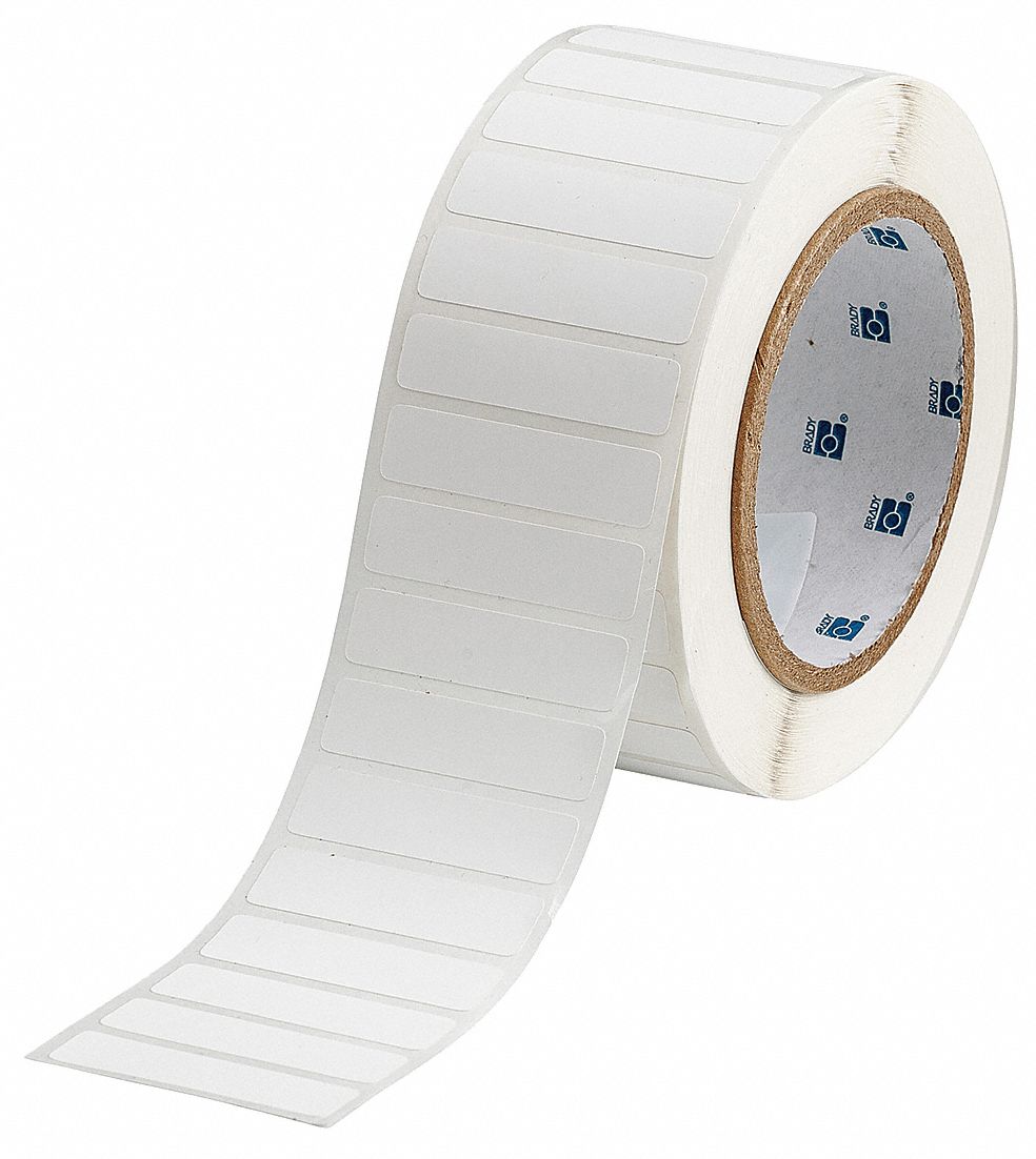 1/2 in x 2 in, Polypropylene, Pre-Cut Label Stock Roll - 18DJ72|THT-53 ...