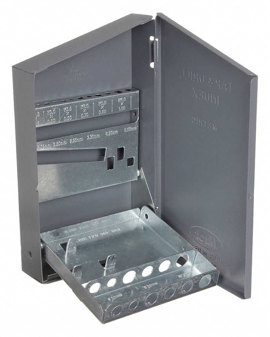 HUOT, 11 Compartments, For 1 mm to 6 mm by 0.5 mm Drill Bits, Drill Bit ...