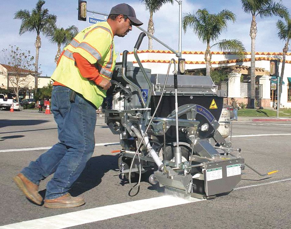 RAE Granular Thermoplastic Extrude Pavement Marking: White, 23 in Lg ...