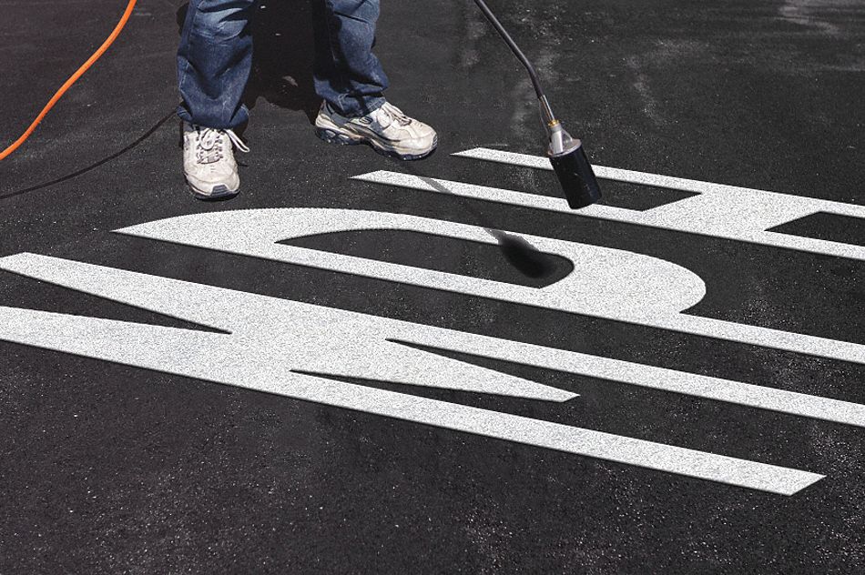 RAE Preformed Thermoplastic Pavement Markings: Mph, White, 8 ft Lg, 4 1 ...