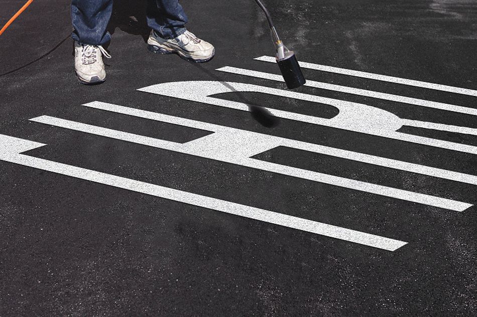 RAE Preformed Thermoplastic Pavement Markings: Thru, White, 8 ft Lg, 6 ...