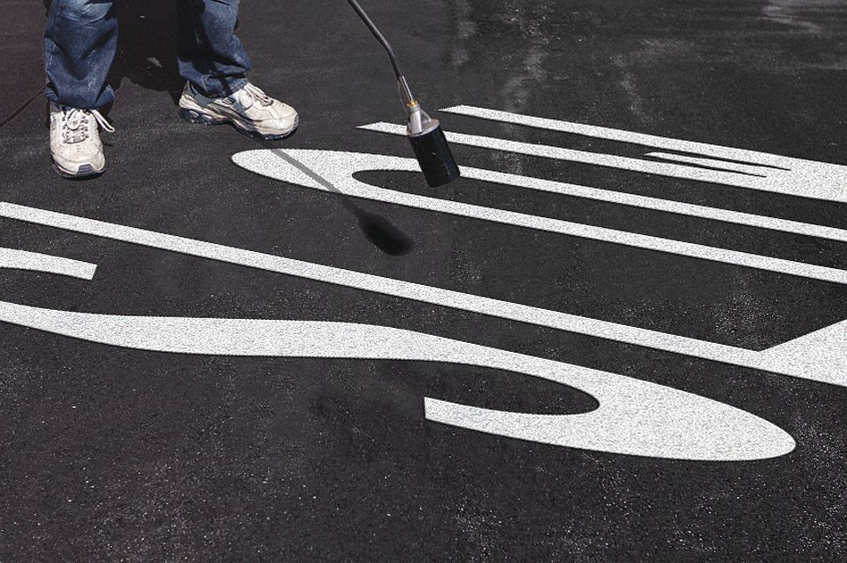 RAE Preformed Thermoplastic Pavement Markings: Slow, White, 8 ft Lg, 6 ...