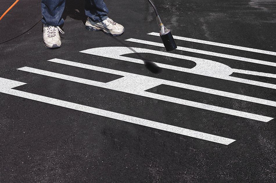 RAE Preformed Thermoplastic Pavement Markings: Thru, White, 8 ft Lg, 6 ...