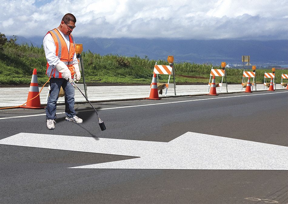 RAE Preformed Thermoplastic Pavement Markings: Right Lane Drop Arrow ...