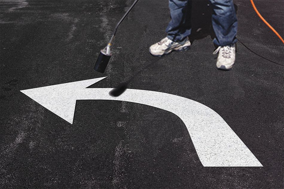 RAE Preformed Thermoplastic Pavement Markings: Left Turn Arrow, White ...