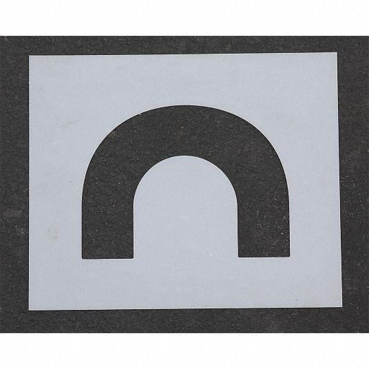 End Loop, 16 in Overall Wd, Pavement Stencil - 18E793|STL-108-5070 ...