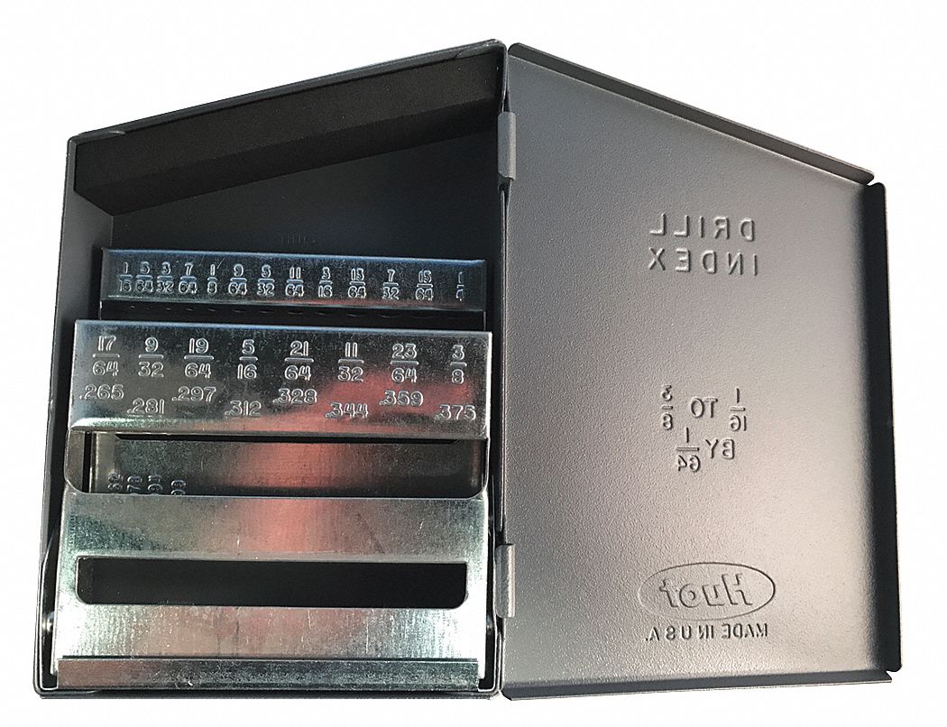 HUOT 21 Compartments Holds 1 16 In To 3 8 In By 64ths Drill Bit Case