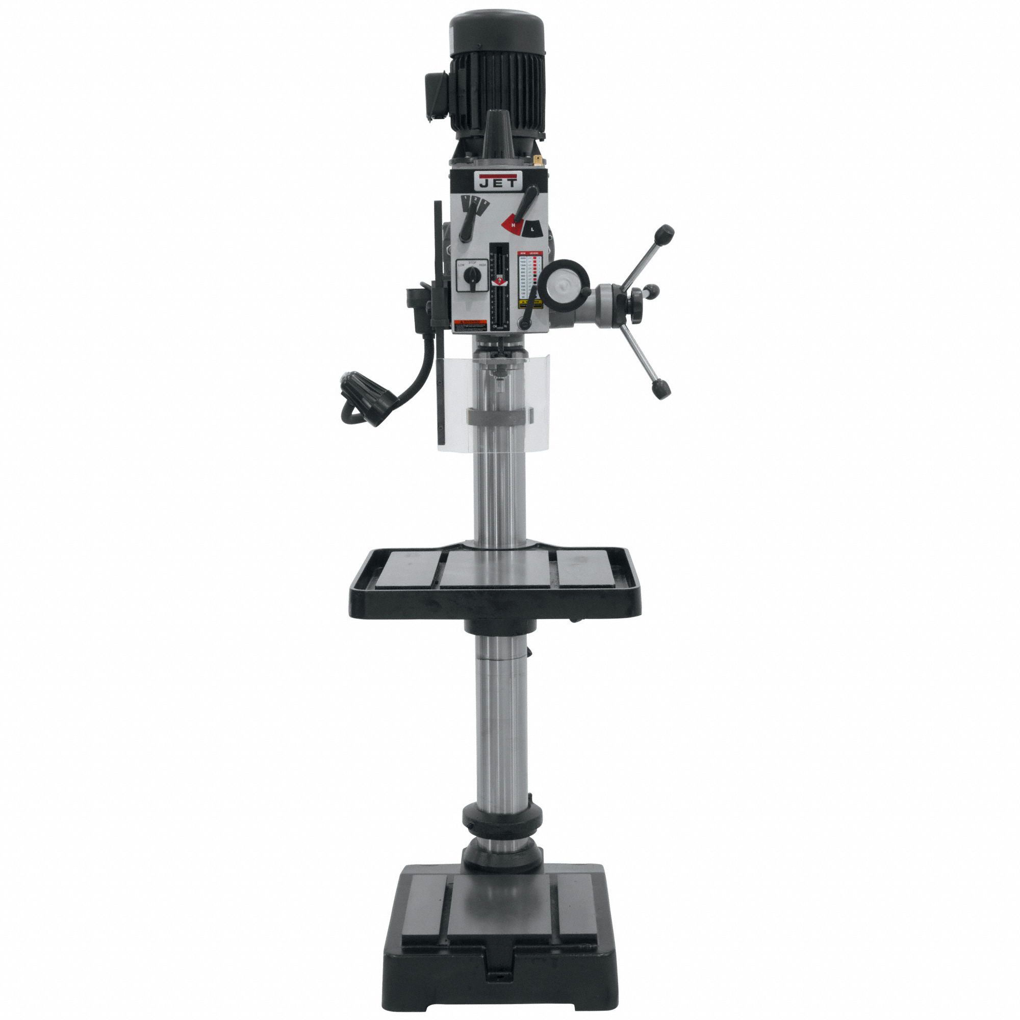 JET Floor Drill Press: Geared Head, Fixed, 60 RPM – 3,000 RPM, 230V AC ...