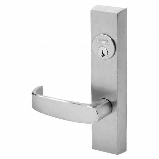 SARGENT, 48 in Max Door Wd, Chrome, Mechanical Exit Device Trim ...