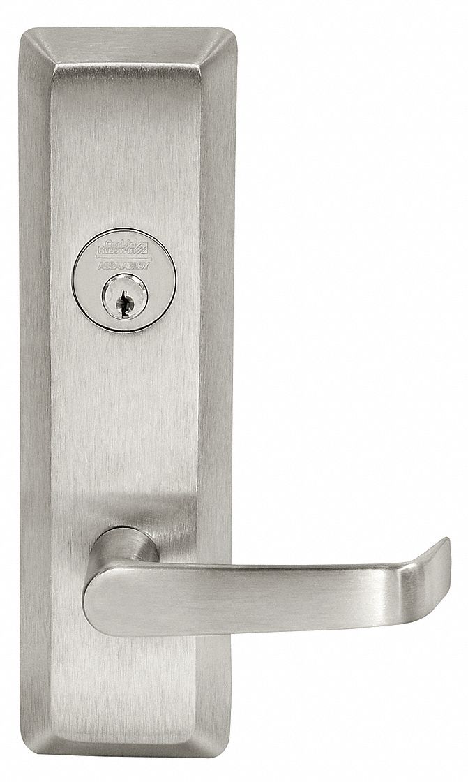 CORBIN, 48 in Max Door Wd, Stainless Steel, Mechanical Exit Device Trim ...