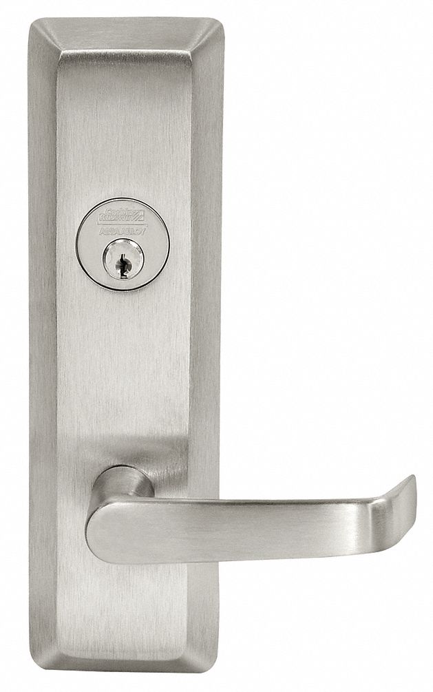 CORBIN, 48 in Max Door Wd, Stainless Steel, Mechanical Exit Device Trim ...