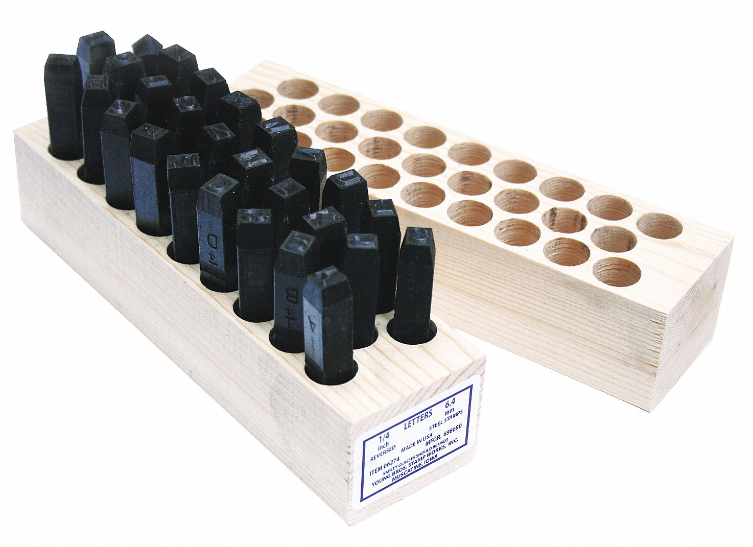 YOUNG BROS. STAMP WORKS, A thru Z/Period (.), 1/16 in Character Ht ...