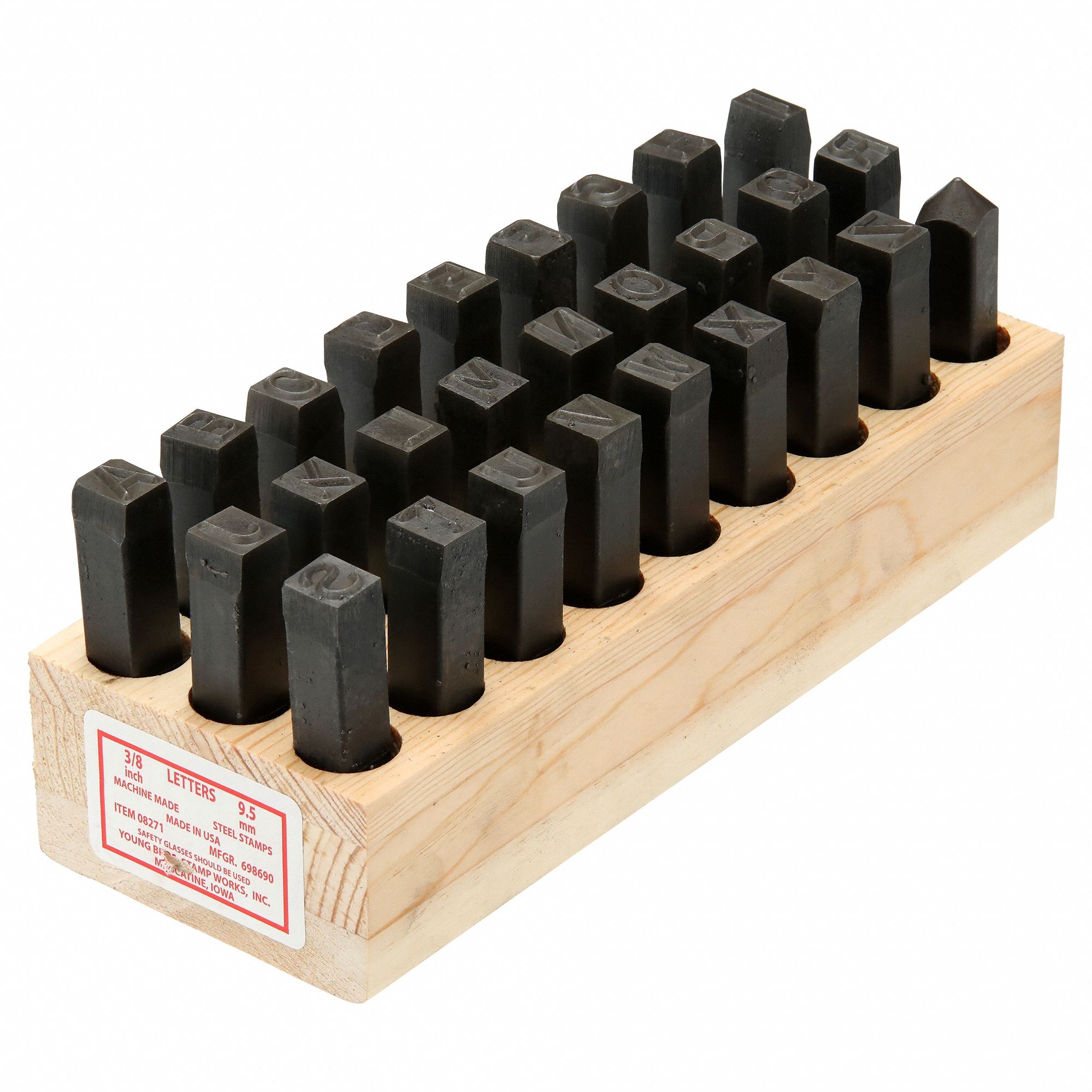 YOUNG BROS. STAMP WORKS, A thru Z/A thru Z, Period/Period (.), 3/8 in ...