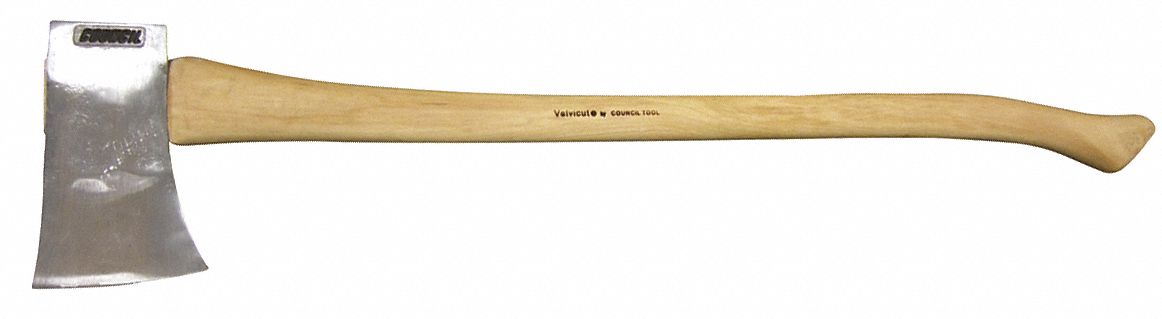 American Felling Axe, Hickory Handle Material, 35 3/8 in, Head Weight 4 ...