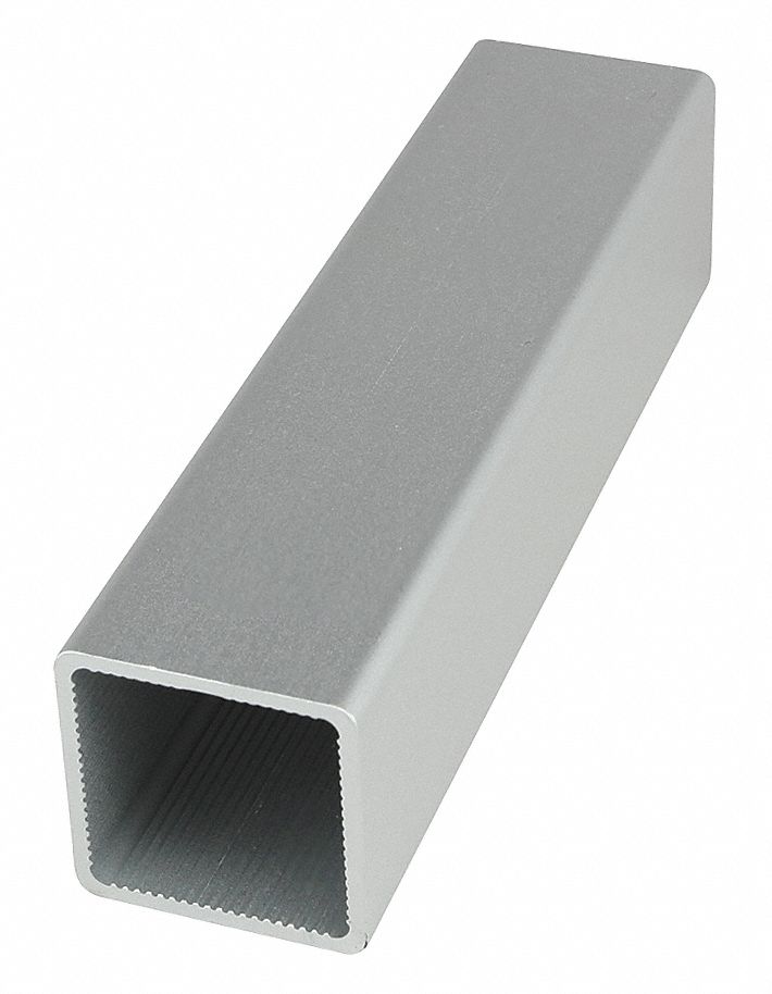 80/20 Square Tube Profile: 1 in x 1 in, 12 ft Nominal Lg, 0 Open Slots ...