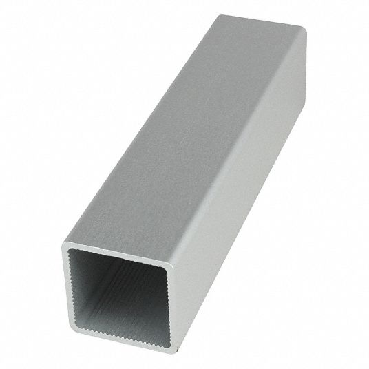 80/20 Square Tube Profile: 1 in x 1 in, 12 ft Nominal Lg, 0 Open Slots ...