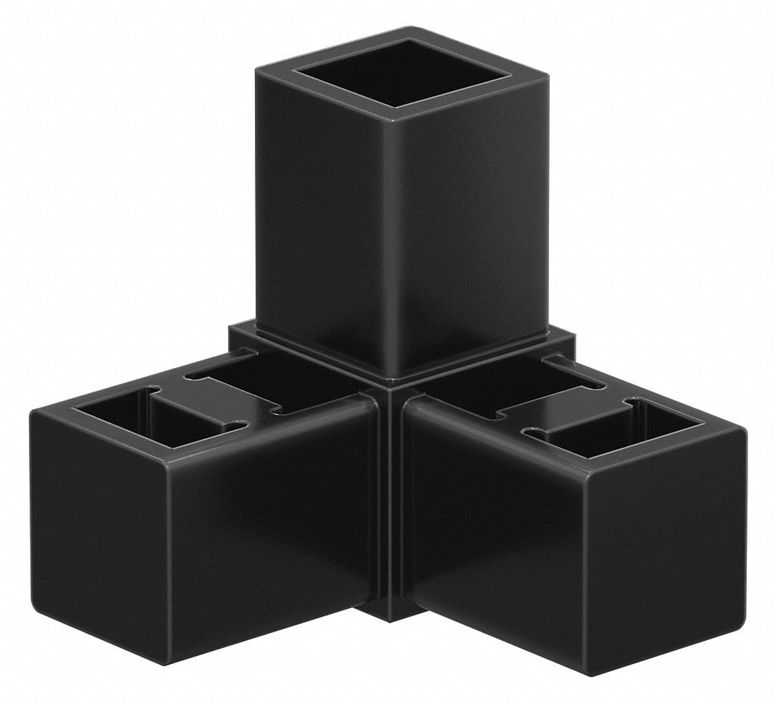 2 1/8 in x 2 1/8 in, Nylon, 3-Way Corner Connector - 18G639|9250 - Grainger