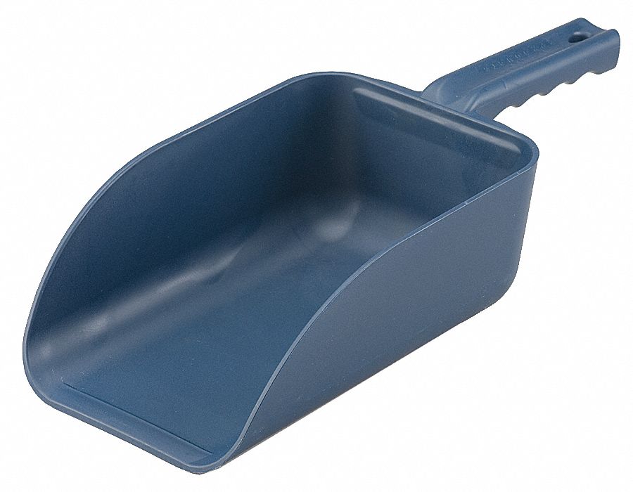 Hand Scoop,Metal Detectable,32 oz,Blue - Grainger