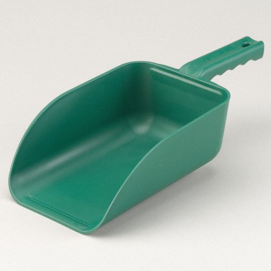 Hand Scoop,Metal Detectable,32 oz,Green - Grainger