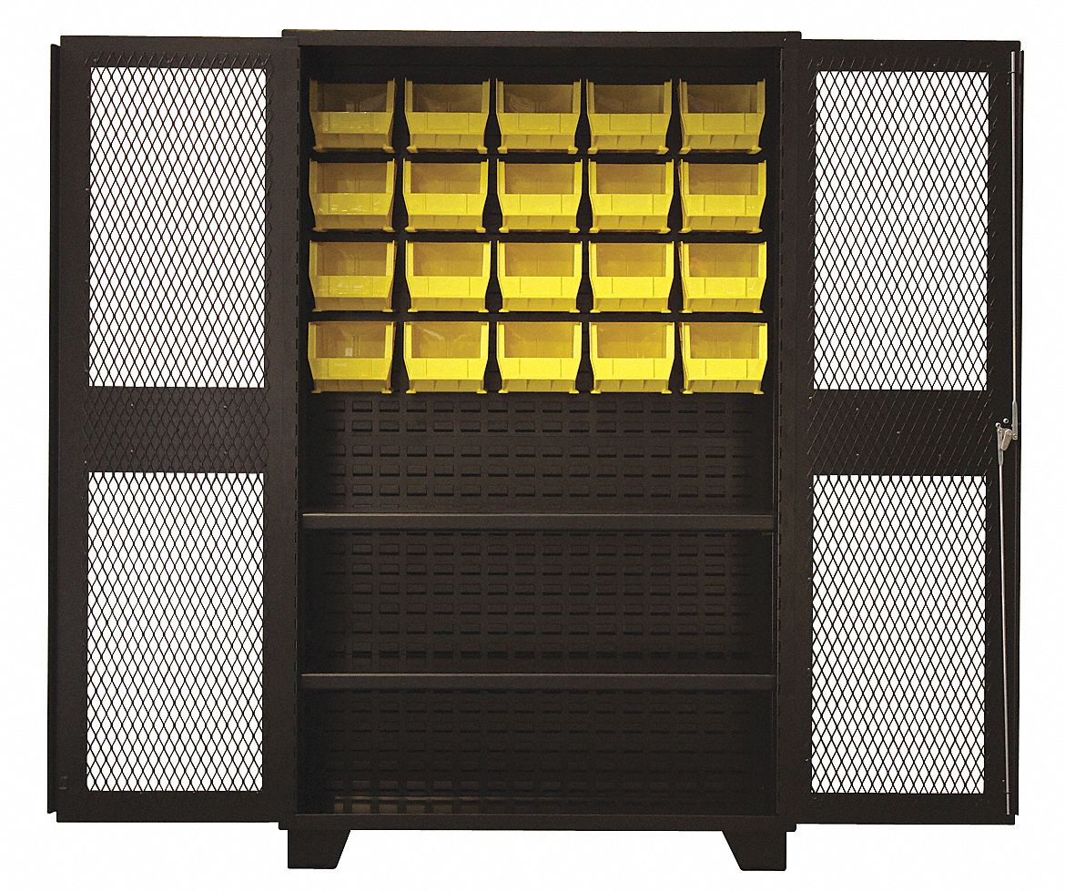 JAMCO, 48 in x 24 in 78 in, 2 Shelves, Bin Cabinet - 18H116|DY248BL ...