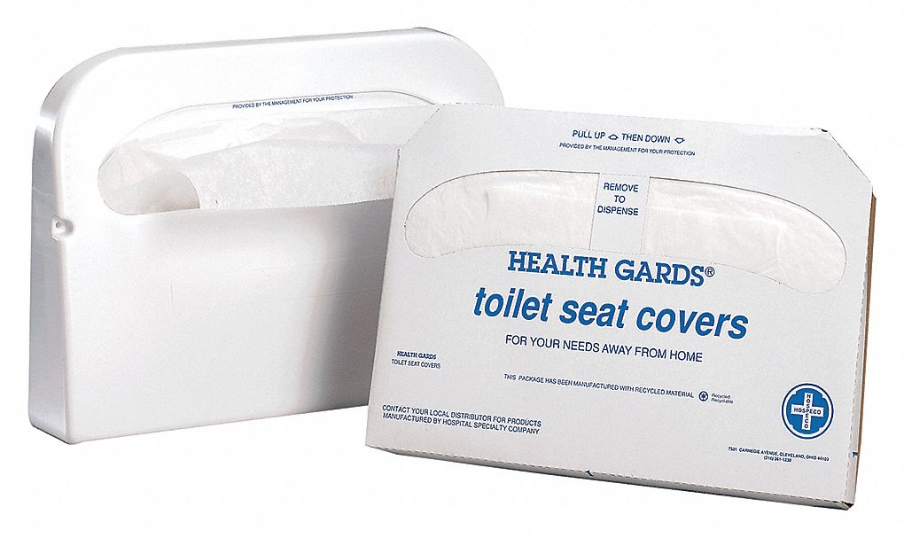 HOSPECO TOILET SEAT COVER, HALF FOLD, 14½ X 17 IN SHEET SIZE, 250 ...