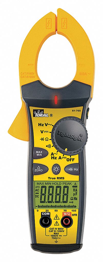 IDEAL DIGITAL CLAMP ON AMMETER,1000A,750V - Clamp Meters - WWG6XAA9 ...
