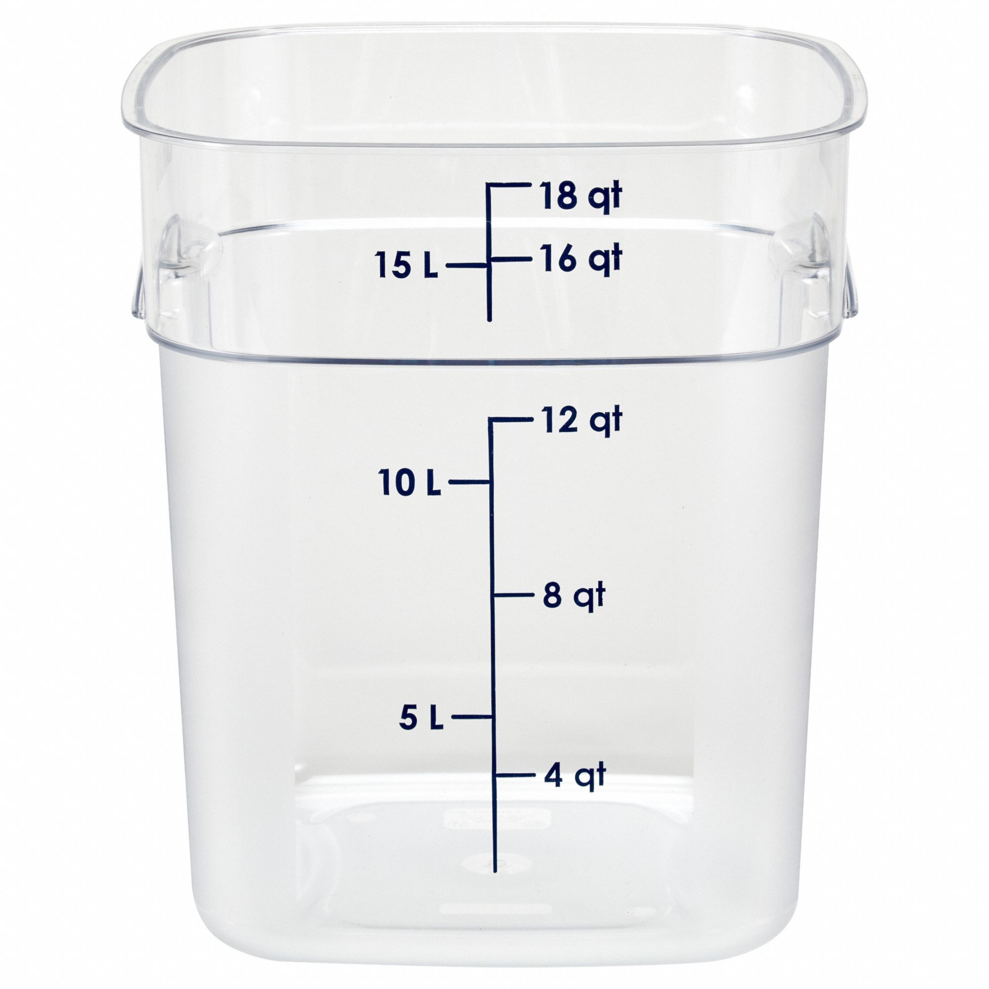 CAMBRO, 18 qt Capacity, Clear Body, Food Storage Container - 859NV2 ...