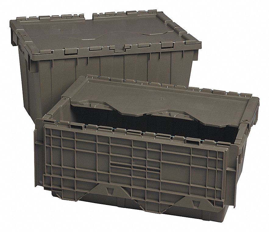 QUANTUM STORAGE SYSTEMS DIST. CONTAINER,24LX20W,GRAY - Straight Wall ...