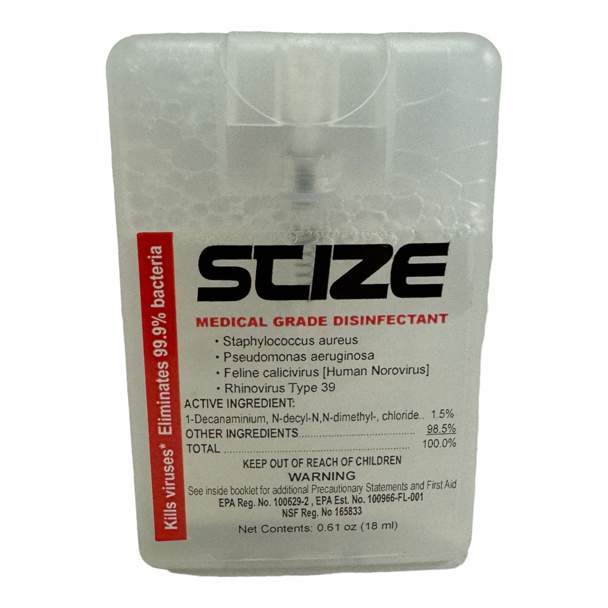 STIZE, 18 mL Container Size, Liquid, Medical Disinfectant - 843RD9 ...