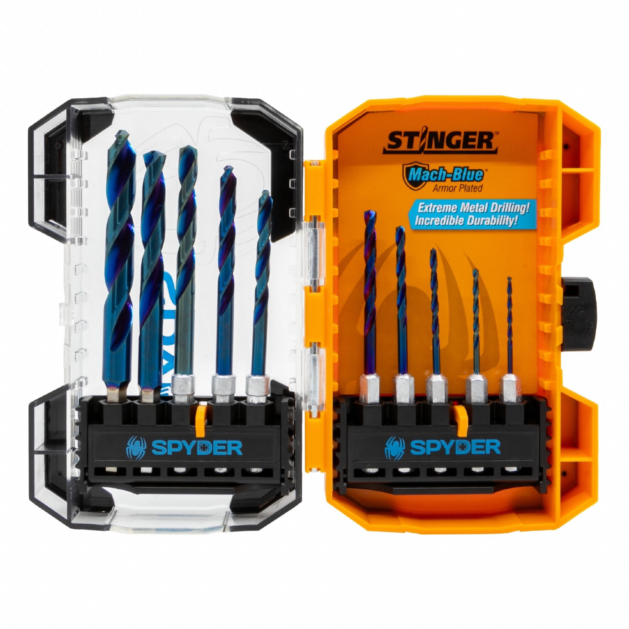 SPYDER, 10 Pc, 1/16" to 3/8", Twist Drill Bit Set - 888ZK5|19017 - Grainger