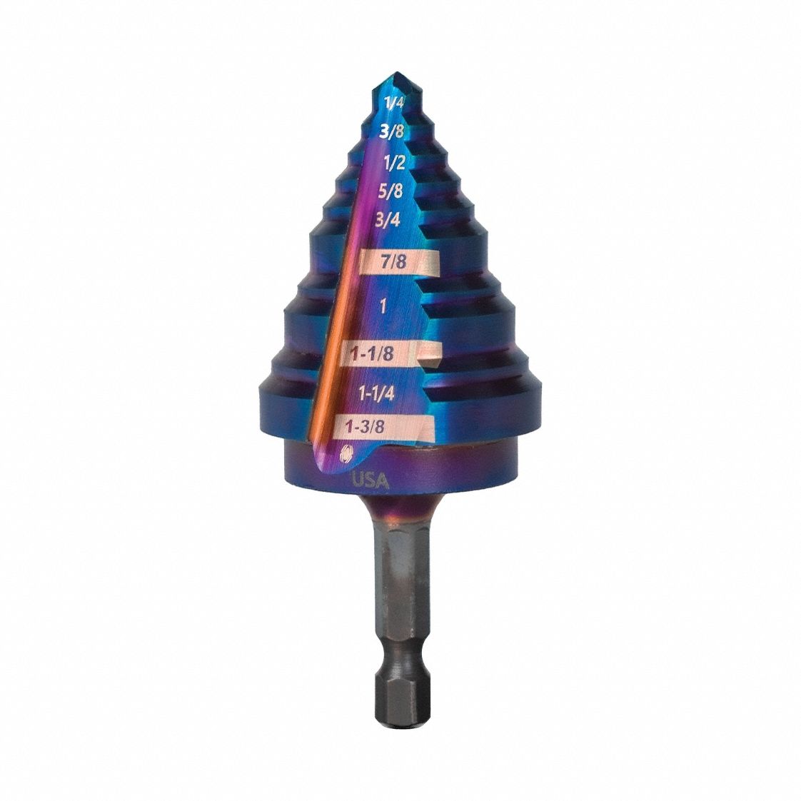 SPYDER, 1/4" to 1-3/8", Black Oxide HSS, Step Drill Bit - 888ZL1|19024 ...