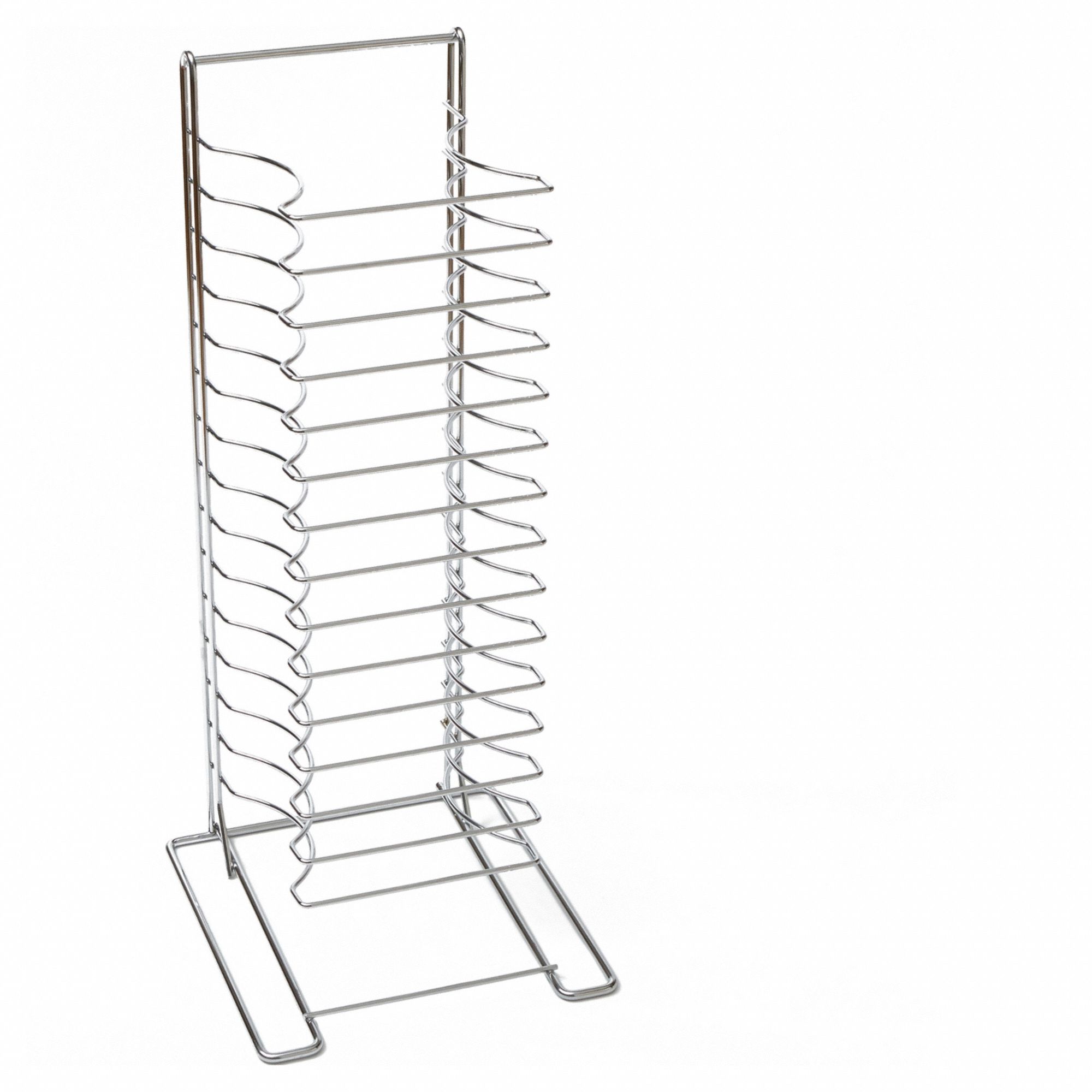 AMERICAN METALCRAFT, 12 in Overall Lg, Chrome Plated Steel, Pizza Rack ...