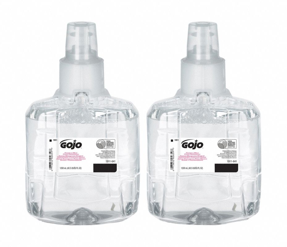 GOJO Espuma Jabón de Manos, Sin Perfume, 1200mL Cartucho, 2 PK - 15E819 ...