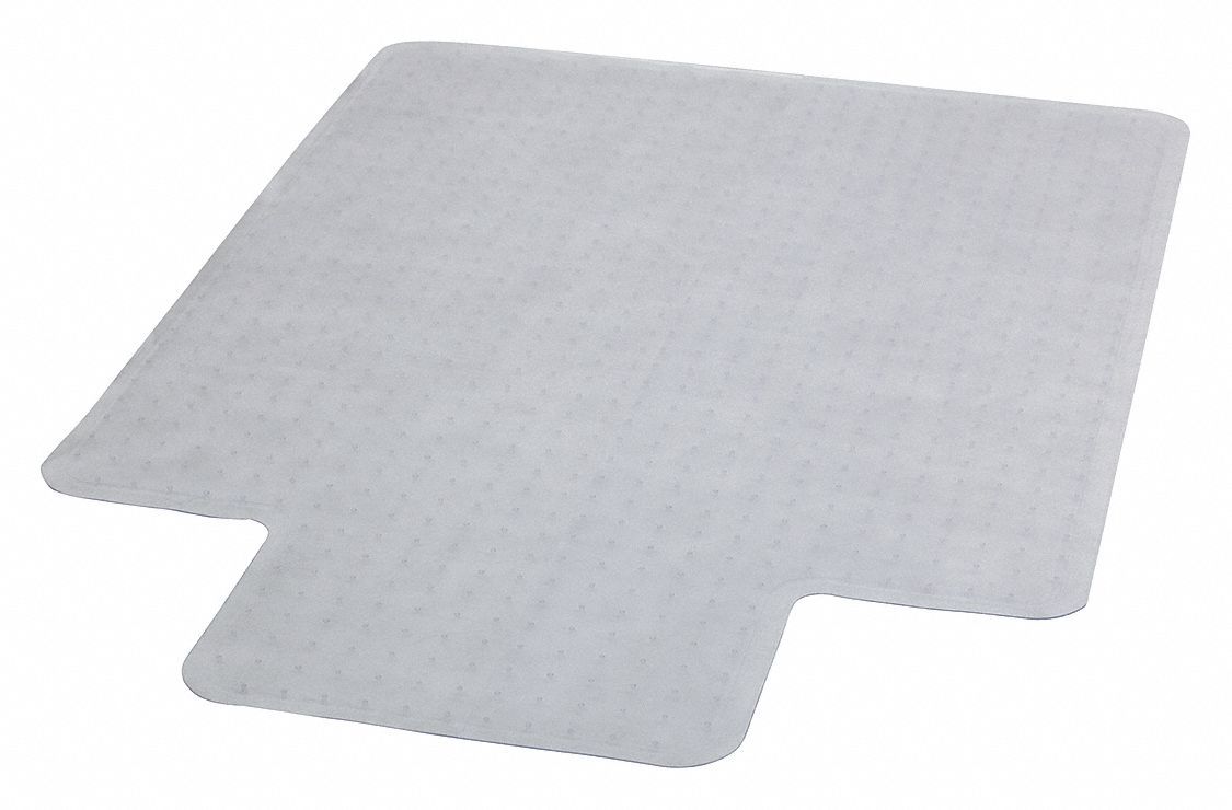 Chair Mat w/Lip,45"x53",Clear - Grainger