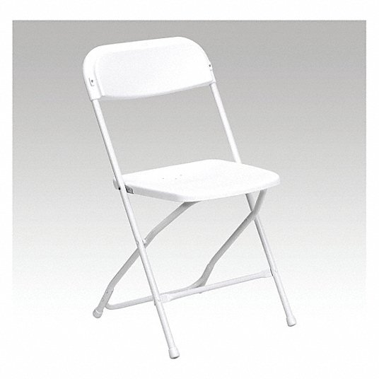 FLASH FURNITURE, LE-L-3-WHITE-GG, Folding Chair,Plastic,White - 192L68 ... FLASH FURNITURE, LE-L-3-WHITE-GG, Folding Chair,Plastic,White - 192L68 ...