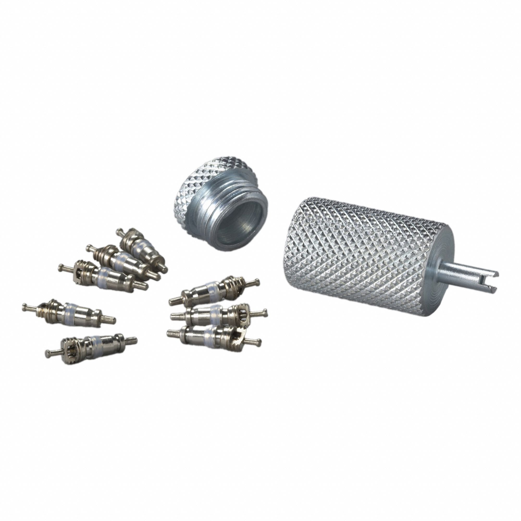 YELLOW JACKET, 8 1/4 in Lg, Stainless Steel, Valve Core Tool Kit ...