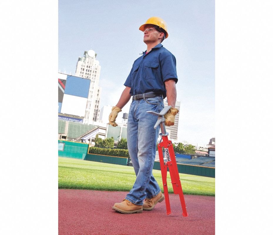 RIDGID Soporte de Tubería con Cabeza en V, Capacidad de Tubería de 1/8 ...