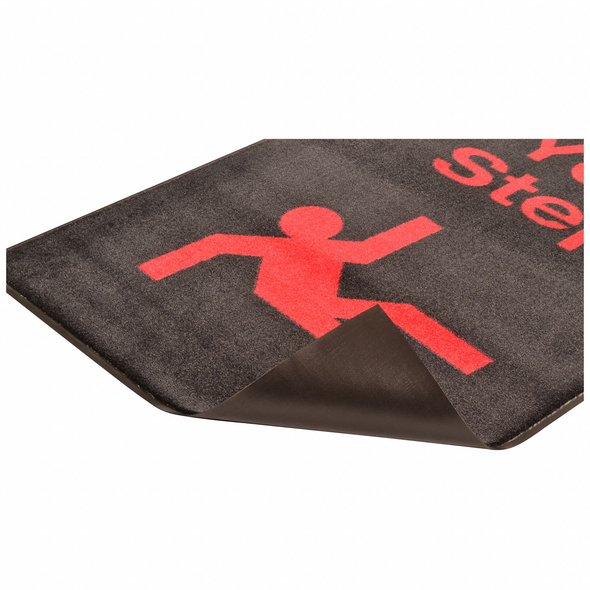 NOTRAX Entrance Mat: Watch Your Step, 3 ft x 5 ft, 3/8 in Thick, Nylon ...