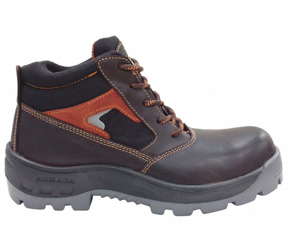 ARMADA Botines de Seguridad con puntera de Policarbonato Café Talla 23 ...
