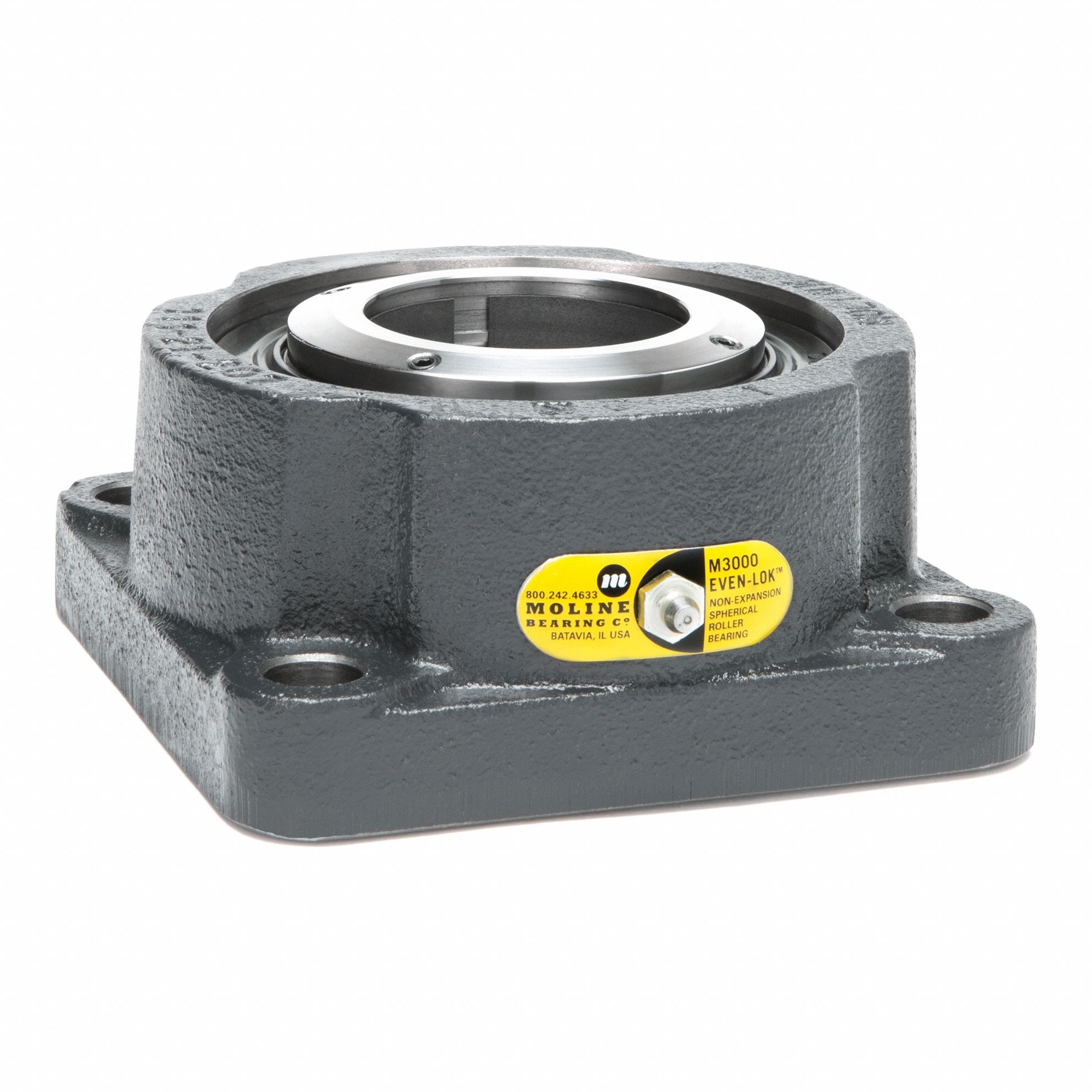 MOLINE BEARING, Spherical Roller, 2 7/16 in Bore, 4 Bolt Flange Bearing - 836TH5|19711207 - Grainger