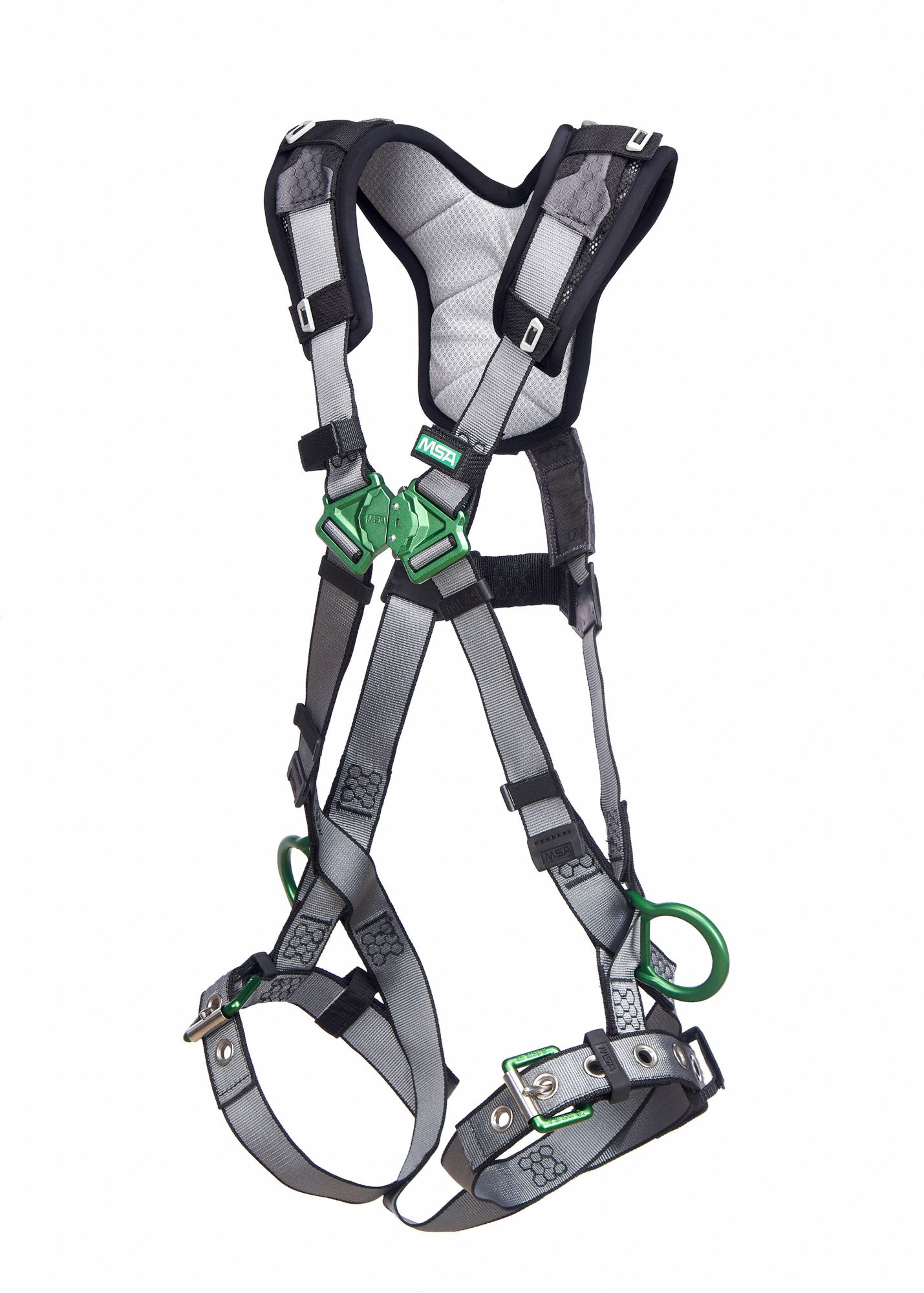 MSA Full Body Harness: Positioning, Vest Harness, Back/Hips, Stainless ...